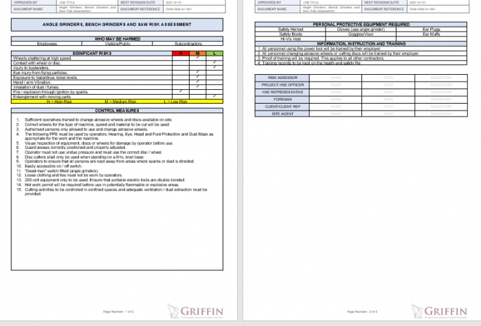 Contractor Safety File – Griffin Occupational Health and Safety Solutions