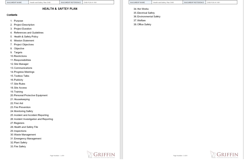 Occupational Health and Safety Plan and Policy – Griffin Occupational ...