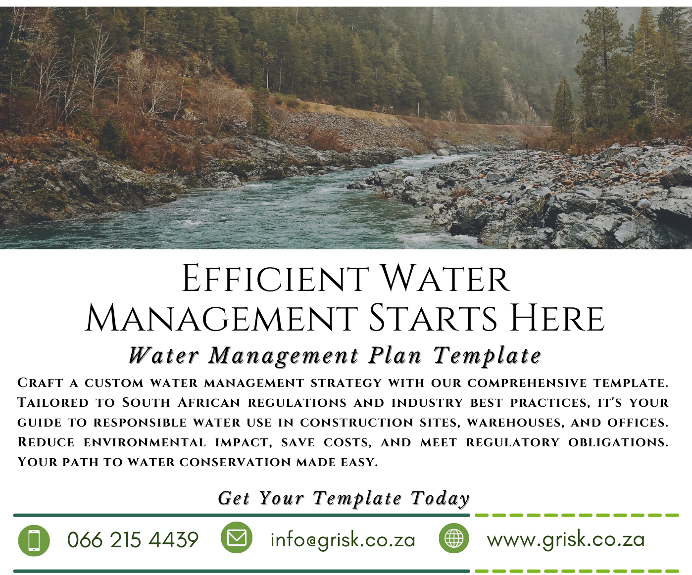 Water and Energy Management Plan Templates – Griffin Occupational ...